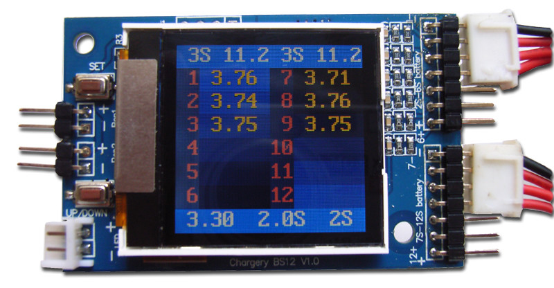 6S 12S LiPO Battery Cell Voltage Monitor Monitoring System Custom